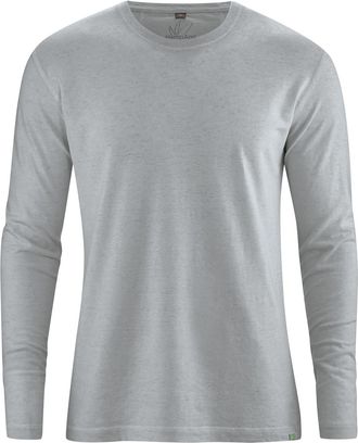 Hempage Hempage Herren vegan Langarmshirt Basic Felsgrau