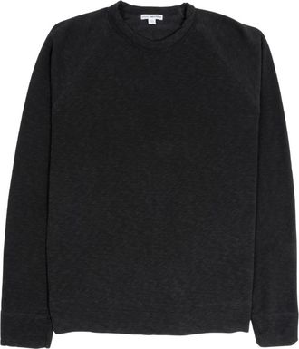James Perse Homme, Pulls, Noir, Taille: L Vintage Cotton Raglan Pullover