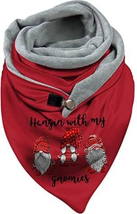 Generic Echarpes Femme &Eacute;Charpe Imprim&eacute; Joyeux No&euml;L Bouton Douce Chaude Et D&eacute;Contract&eacute;E Style Ch&acirc;Le Basiques Classique