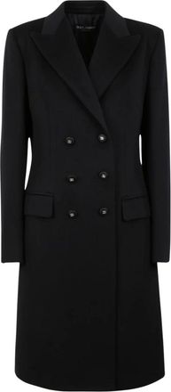 Dolce & Gabbana Manteau crois&eacute; - Femme - Manteaux - Noir - Taille: 42 FR