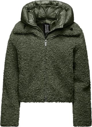 Bomboogie Femme, Vestes, Vert, Taille: 40 FR Manteau Court Bimati&egrave;re &agrave; Capuche Amovible