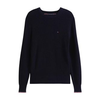 Tommy Hilfiger Homme, Pulls, Bleu, Taille: XL RWB Rib Crew Neck Jumper