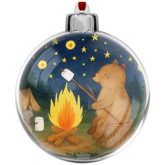 Mr. & Mrs. Panda Baumschmuck B&auml;r & Marienk&auml;fer Lagerfeuer Design - Geschenk, weihnachtsanh&auml;nger, weihnachtskugeln, Weihnachtskugel, weihnachtsbaumkugeln, christbaumkug