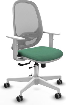 Piqueras y Crespo Schreibtischstuhl mit zylindrischen Armlehnen, h&ouml;henverstellbare Lendenwirbelst&uuml;tze, ausgestattet mit Syncro/Traslack und Schneideschaum, mit Rollen 6