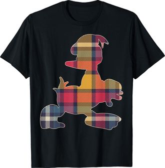 Disney Donald Duck Plaid Silhouette Portrait T-Shirt