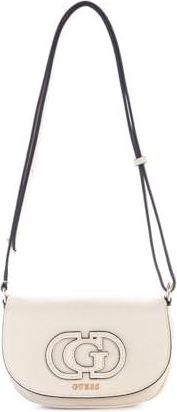 Guess Calebra Mini Convertible Xbody Flap Bag Creme White
