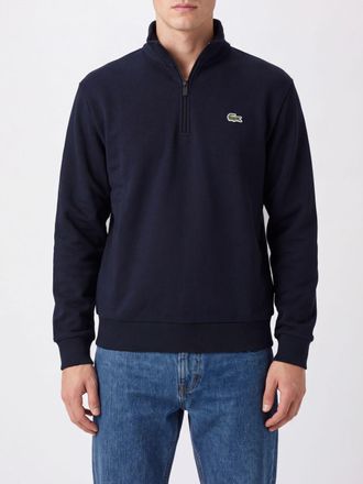 Lacoste Sweatshirt mit Stehkragen und halbem Rei&szlig;verschluss aus Baumwollmischung