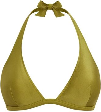 Vilebrequin Femme, Maillots de bain, Vert, Taille: 40 FR Halter Bikini Stretch Shiny Top Solid