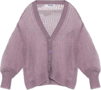The Attico Transparenter Cardigan - - Knitwear - Damen - Lila - 2XS