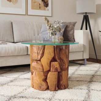 vidaXL Vidaxl - Table basse Bois flottant de teck massif 60 cm