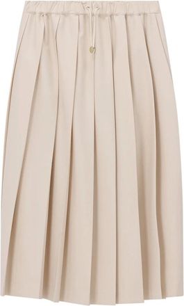 Fabiana Filippi Femme, Jupes, Beige, Taille: 36 FR Jupe Pliss&eacute;e en Techno Tailoring