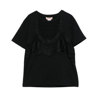 Twinset Femme, Tops, Noir, Taille: 42 FR T-shirts et polos