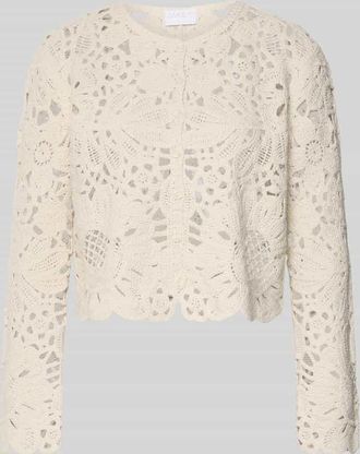 Jake*s Cardigan aus H&auml;kelspitze mit Rundhalsausschnitt