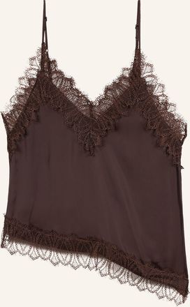 Luisa Cerano Luisa Cerano Blusentop Mit Spitze braun