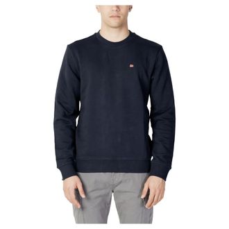 Napapijri Homme, Sweatshirts et sweats &agrave; capuche, Bleu, Taille: M SweaT-shirt en Coton Bleu pour Homme