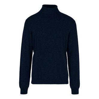 Bomboogie Homme, Pulls, Bleu, Taille: M Pull Col Montant en Laine M&eacute;rinos