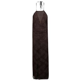 Pinko Pinko - Robe longue Mustang - Femme - Robes - Brun - Taille: 38 FR