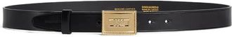 Dsquared2 ceinture à boucle rectangulaire DSQ2 - Noir