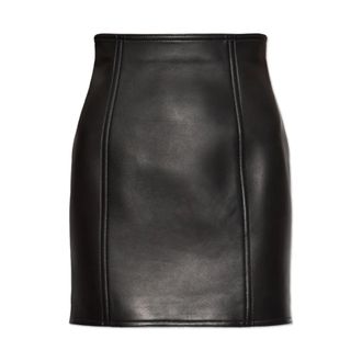 Balmain Femme, Jupes, Noir, Taille: 36 FR Jupe courte en agneau