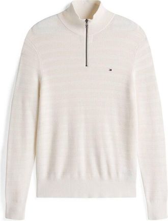 Tommy Hilfiger Herren Strickpullover mit Troyer-Kragen
