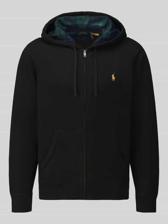 Polo Ralph Lauren Sweatjacke mit kontrastiertem Kapuzenfutter