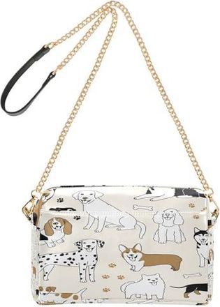 HMZXZ Sac à bandoulière en cuir avec motif de griffonnage mignon pour femme, petit sac à main à bandoulière, patte