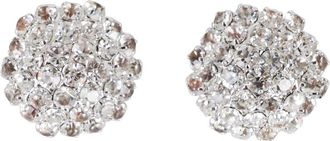 Self Portrait Femme, Accessoires, Gris, Taille: ONE Size Crystal Flower Earrings