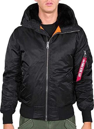 Alpha Industries Alpha Industries Alpha Indutries MA-1 Hooded Bomber Veste pour Homme, Black, X-Large