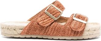 Maneb&igrave; Femme, Chaussures, Orange, Taille: 39 EU Sandales Yucatan en raphia