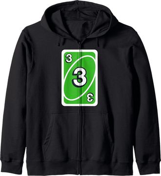 Uno Halloween Green 3 Karte Kapuzenjacke