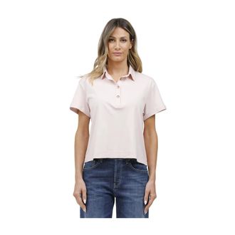 Gran Sasso Polo-Shirt mit 3 Kn&ouml;pfen und Umlegekragen - - Tops - Damen - Rosa - XL