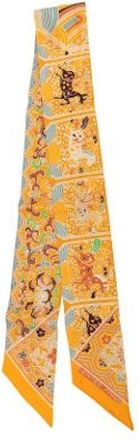 Herm&egrave;s Pre-owned Collections Imperiales Twilly Scarf - Femme - Pre-owned - Orange - Taille: ONE Size