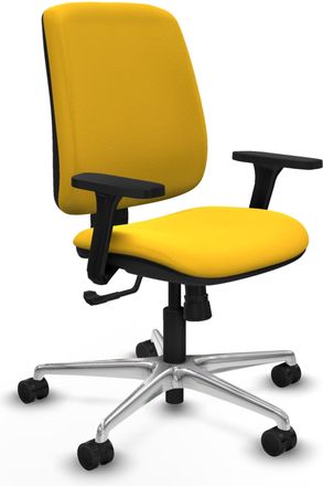 Piqueras y Crespo Home Office Alares Stuhl mit 3D-Armlehnen, ausgestattet mit 4 Positionen und Schaumstoff, 65 mm Nylon, Gelb