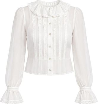 Dolce & Gabbana Seidenbluse - - Blouses & Shirts - Damen - Wei&szlig; - XS