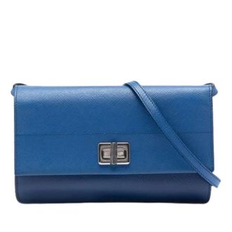 Prada Wallet on Strap Pre-owned - Femme - Pre-owned - Bleu - Taille: ONE Size
