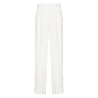 PESERICO Wei&szlig;e Palazzo Hose mit Taschen - - Trousers - Damen - Wei&szlig; - XL