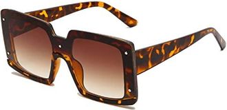 Generic Lunettes de soleil tendance urbaine à grand cadre pour hommes et femmes lunettes de soleil pour vacances en plein air (couleur : E, taille : moyen) 20