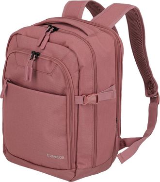 Travelite Handgepäck Rucksack, RyanAir Maße, KICK OFF, Laptop Rucksack 13 Zoll, Praktischer Rucksack mit Dehnfalte + Aufsteckfunktion, 40 cm, 20-23 Liter