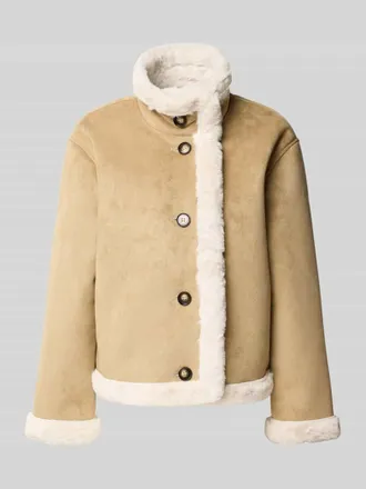 Review Jacke in Leder-Optik mit Kunstfell