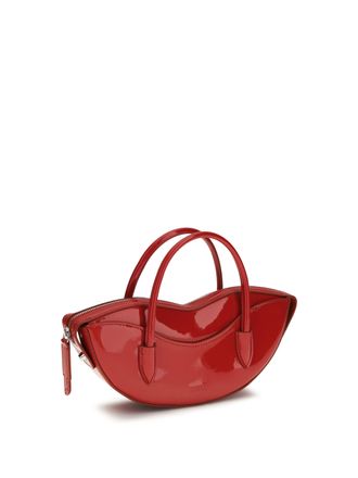 Fiorucci Womens Mini Lips Shoulder Bag Red Calf Leather Bos Taurus