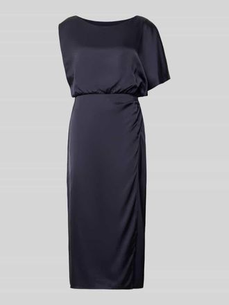 Comma Schimmerndes Midikleid im One-Shoulder-Look