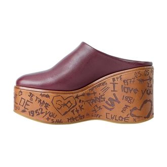 Chlo&eacute; Femme, Chaussures, Rouge, Taille: 39 EU Mules compens&eacute;es Maxime
