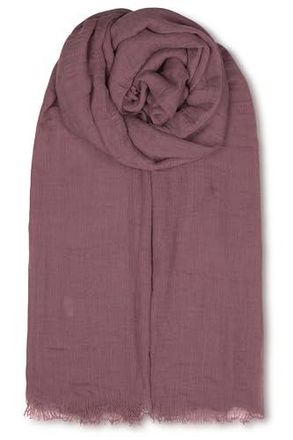 Malito more than fashion malito - &Eacute;charpe tendance pour femme en viscose - &eacute;charpe l&eacute;g&egrave;re couleur unie - foulard fin - douce et respirante S604, lilas, 180 x 90