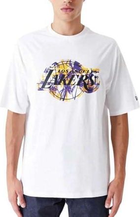 New Era NBA Large Infill OS Los Angeles Lakers Short Sleeve T-Shirt S