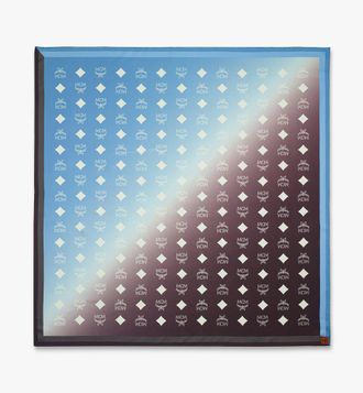 MCM Gradation Monogram Scarf DELLA ROBBIA BLUE ORGANIC SILK