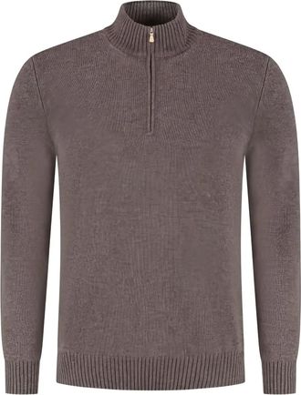 Gran Sasso Pullover mit Reißverschluss - Braun