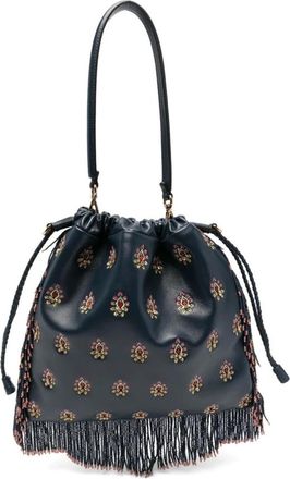 Etro Femme, Sacs, Multicolore, Taille: ONE Size Sac Seau en Cuir dAgneau et Verre Acrylique