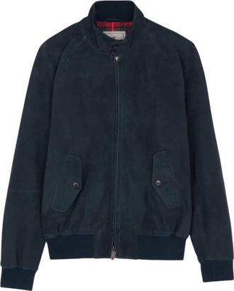 Baracuta Homme, Vestes, Bleu, Taille: 3XL G9 Suede Harrington Jacket