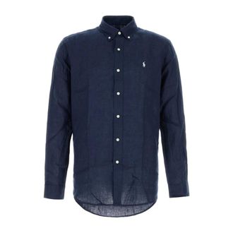 Polo Ralph Lauren Homme, Chemises, Bleu, Taille: 2XL Chemise en Lin Coupe Personnalis&eacute;e