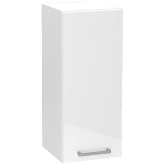 PEGANE Meuble haut de cuisine coloris blanc avec 1 porte - longueur 30 x profondeur 28 x hauteur 72 cm